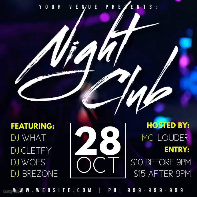 Nightclub Poster Template | PosterMyWall