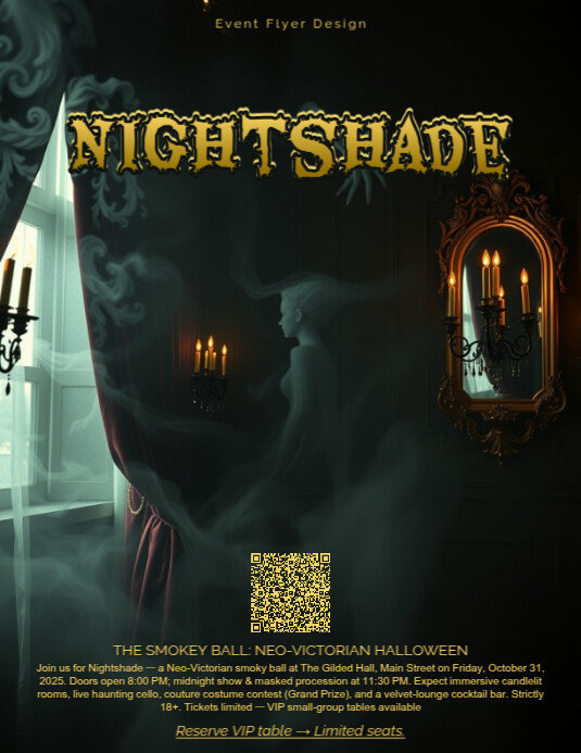 Nightshade — Smoky Neo-Victorian Halloween Flyer Template 2025 ...