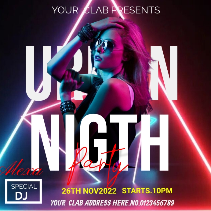 NIGTH party URBAN party Template | PosterMyWall
