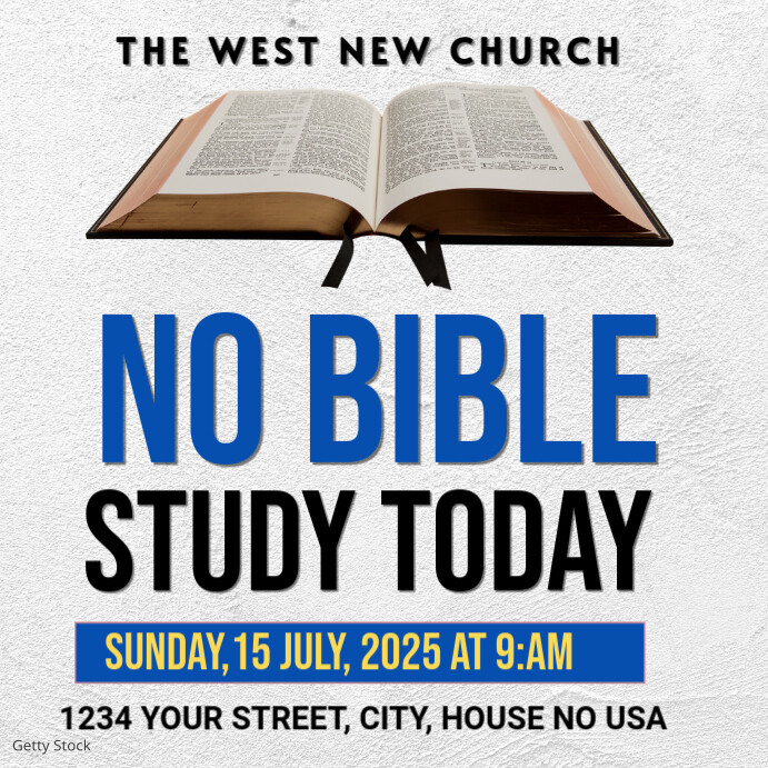 Copy of NO BIBLE STUDY | PosterMyWall