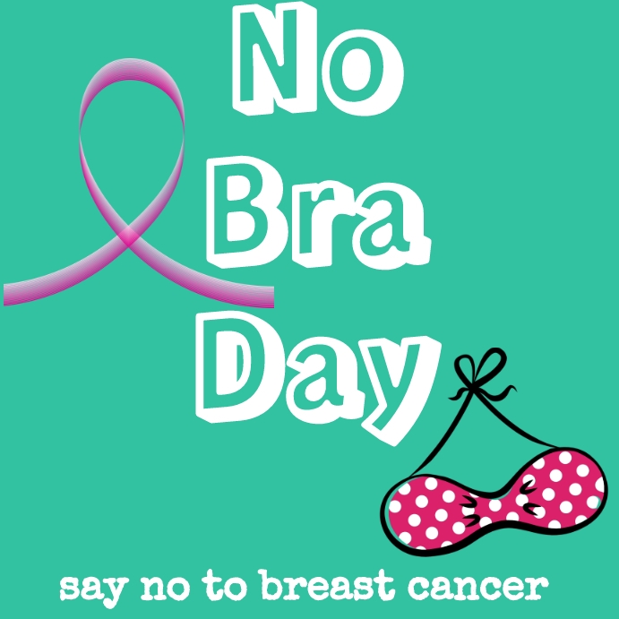 No bra day illustration template | PosterMyWall