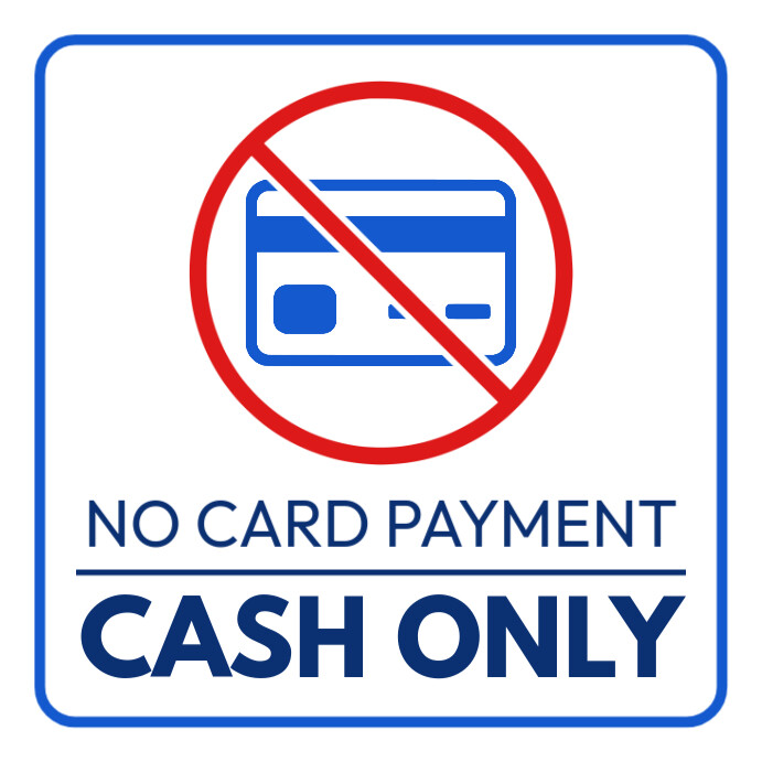 No card payment cash only signage sign Template | PosterMyWall