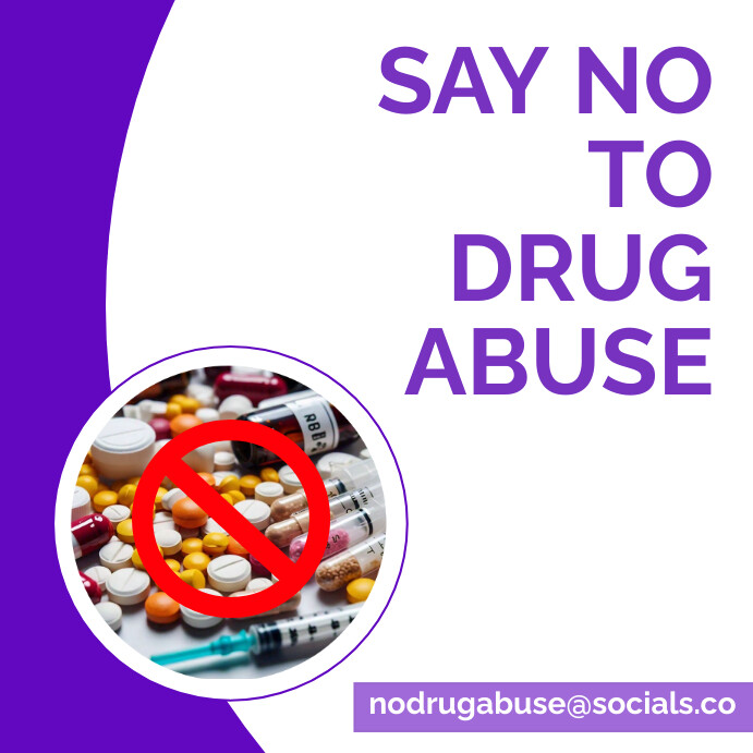 Plantilla de No Drug Abuse | PosterMyWall