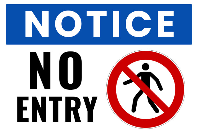 Copy of No Entry | PosterMyWall