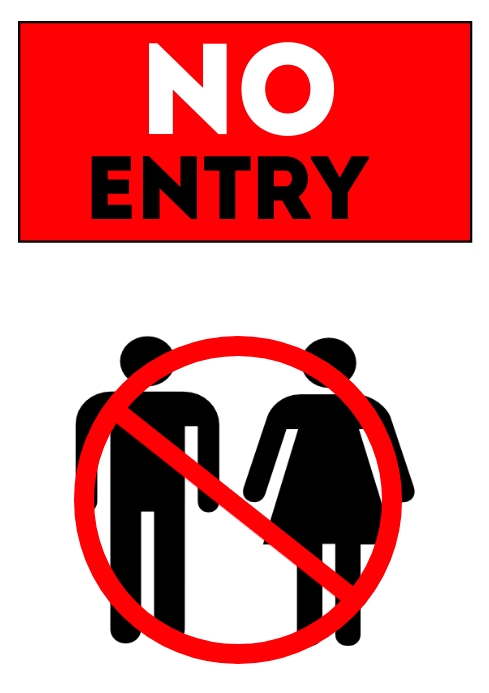 Copy of no entry | PosterMyWall