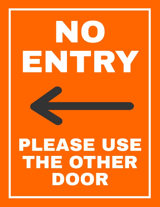 Plantilla de no entry | PosterMyWall