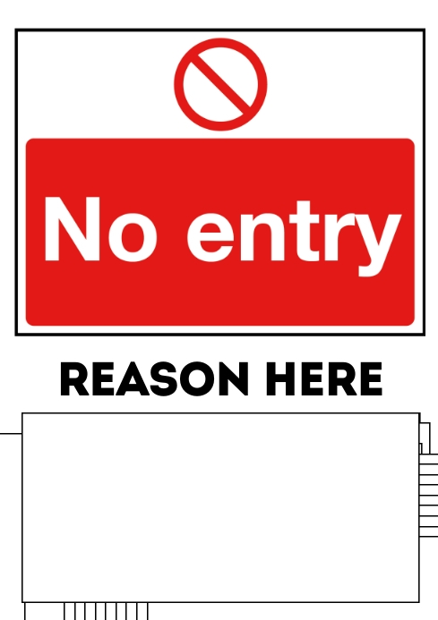 Шаблон no entry | PosterMyWall