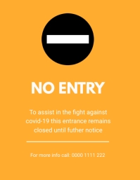 no entry flyer Template | PosterMyWall