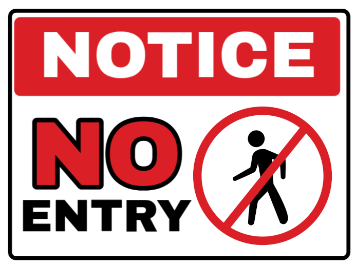No Entry Sign Template | PosterMyWall