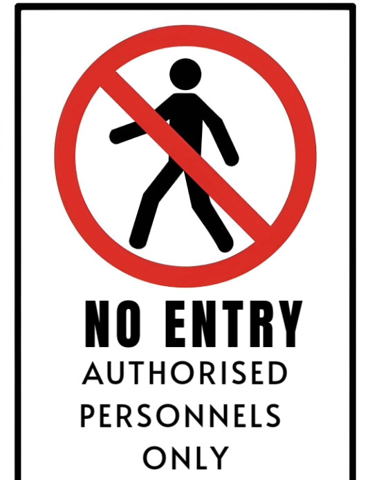 Plantilla de no entry sign | PosterMyWall