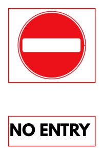 NO ENTRY sing board Template | PosterMyWall