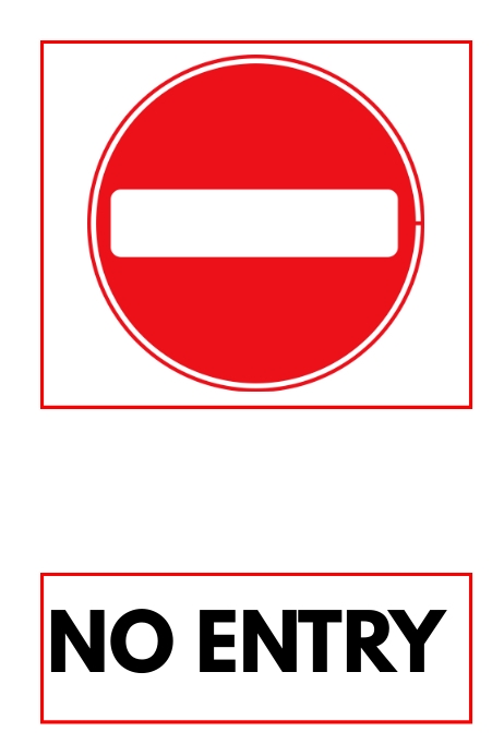 Copy of NO ENTRY sing board Template | PosterMyWall