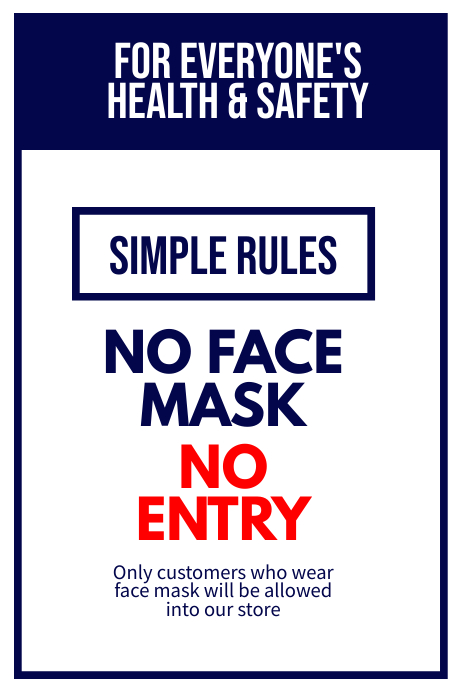 No Face Mask No Entry Poster Template | PosterMyWall