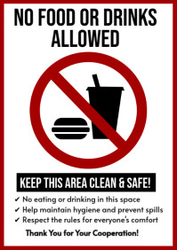 No Food or Drink Sign Template | PosterMyWall