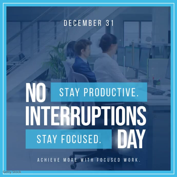 No Interruptions Day Minimal Instagram Video Template | PosterMyWall
