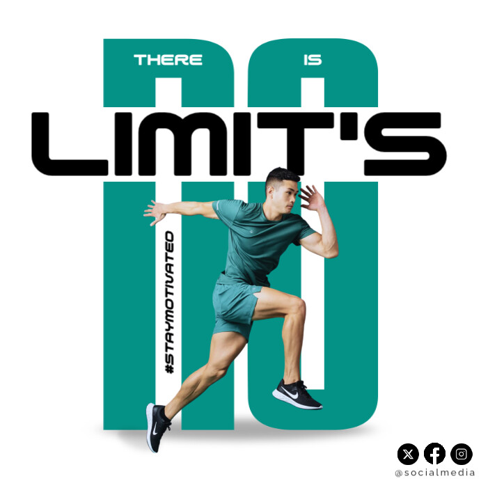 Copy of No Limit / Stay Motivated Instagram Post Design | PosterMyWall