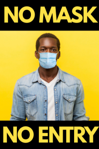 No Mask No Entry Poster Template | PosterMyWall
