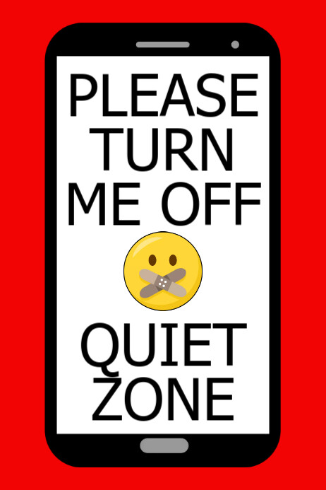 No Mobile Phones - Quiet Zone Template - Free Download | PosterMyWall