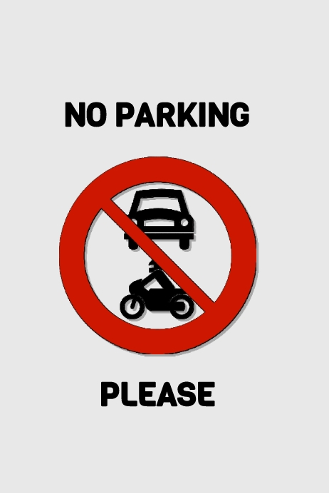 Plantilla de No parking Poster | PosterMyWall