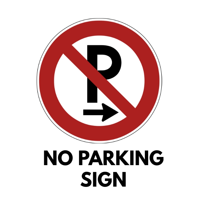 No Parking Sign Post
