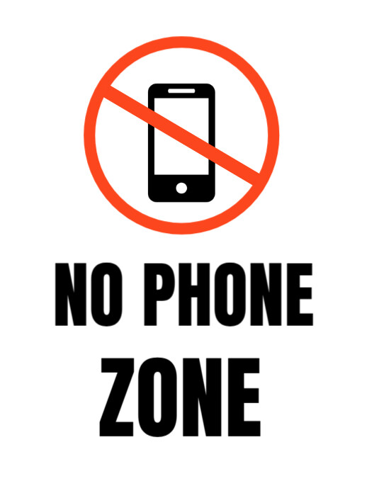 Copy of No Phone Zone Sign Template Flyer (us Letter) | PosterMyWall