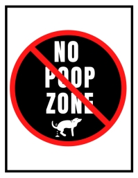 Tanda Halaman No Poop Zone Templat | PosterMyWall