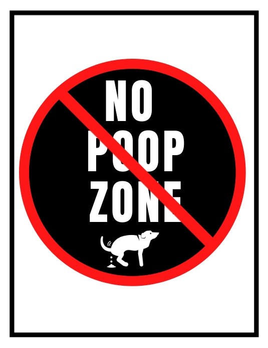 No poop zone yard sign Template | PosterMyWall