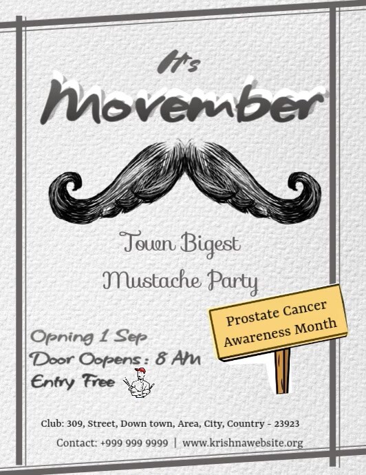 NO SHAVE NOVEMBER BEARD CONTEST (2) Template | PosterMyWall