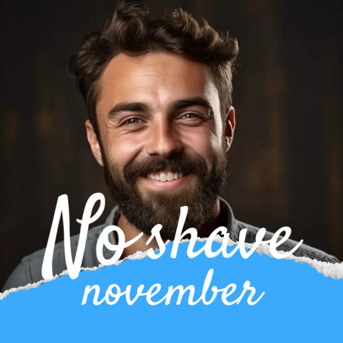 No Shave November Template | PosterMyWall