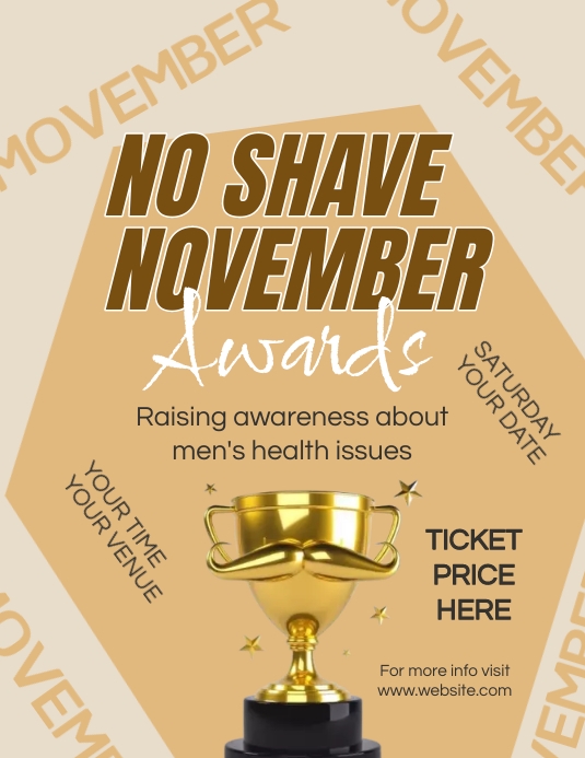 Plantilla de No Shave November | PosterMyWall