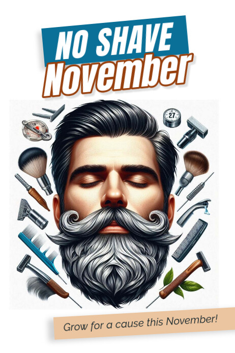Modèle No shave November | PosterMyWall