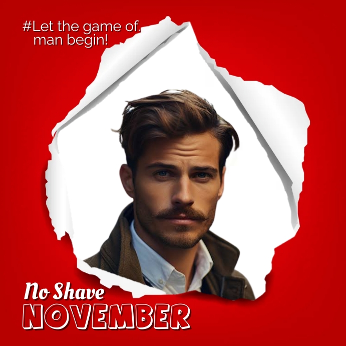 No Shave November Poster Template | PosterMyWall