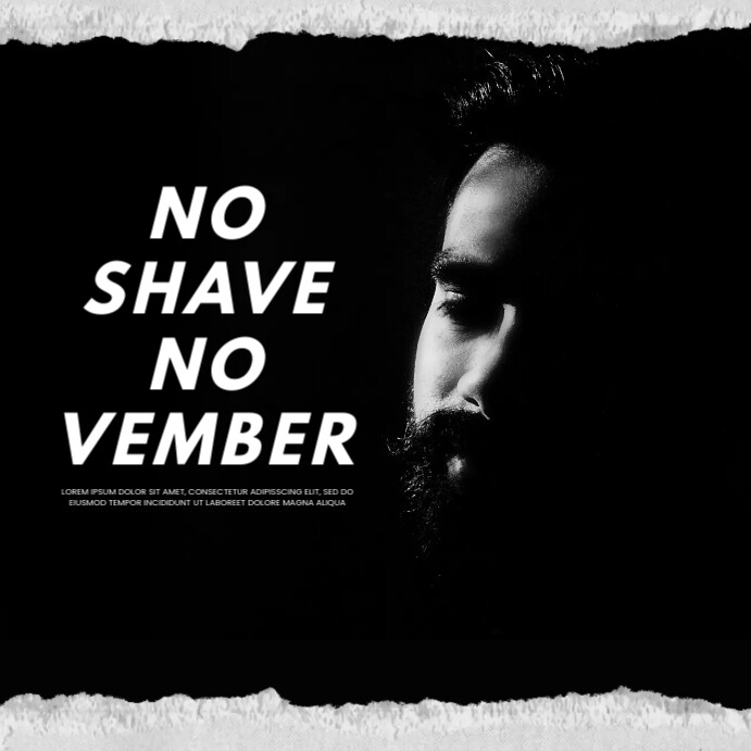 no shave november template | PosterMyWall
