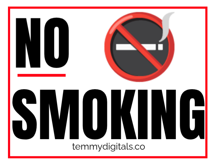 No smoking flyer design Template | PosterMyWall