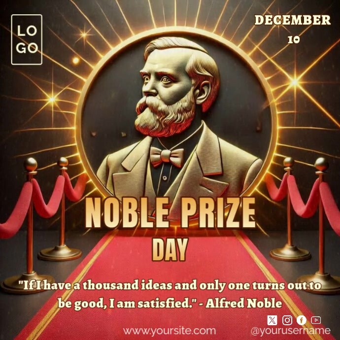 Copy of Noble Prize Day | PosterMyWall