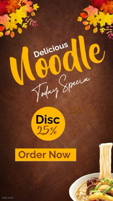 Noodle menu flyers Template | PosterMyWall