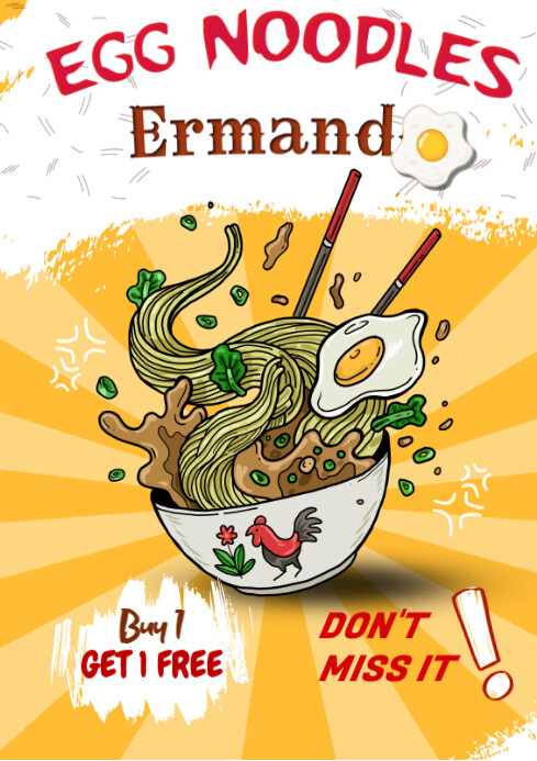 NOODLES Template | PosterMyWall
