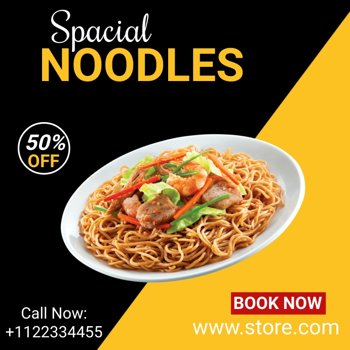 Noodles Instagram post template | PosterMyWall