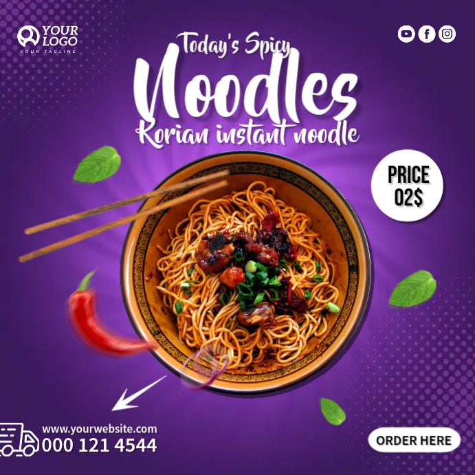 Noodles Template | PosterMyWall