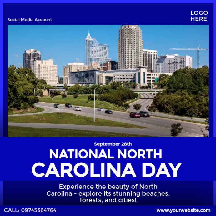 North Carolina Day Template | PosterMyWall