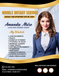 Dark Red Mobile Notary Service Flyer Template | PosterMyWall