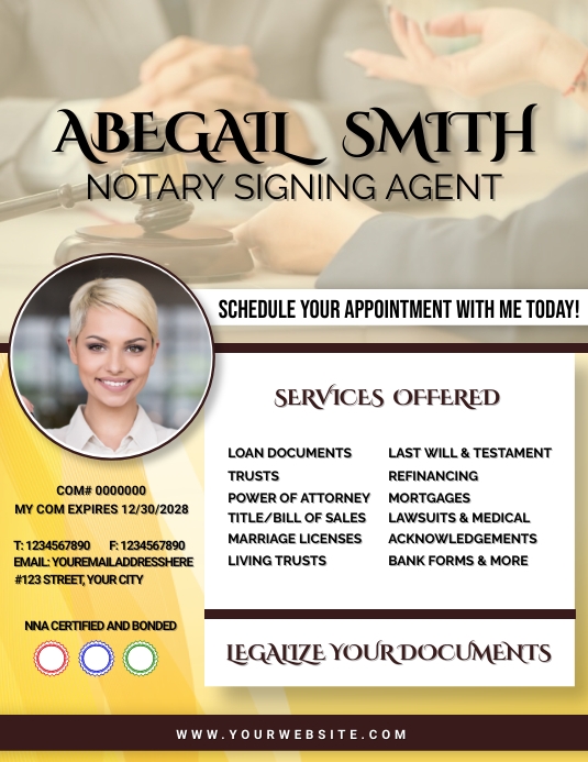 Plantilla de Notary Service Flyer | PosterMyWall