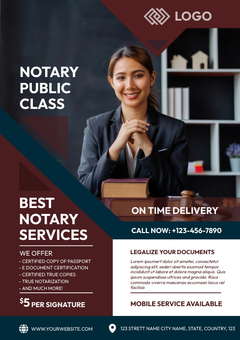 Notary Service Flyer Template | PosterMyWall