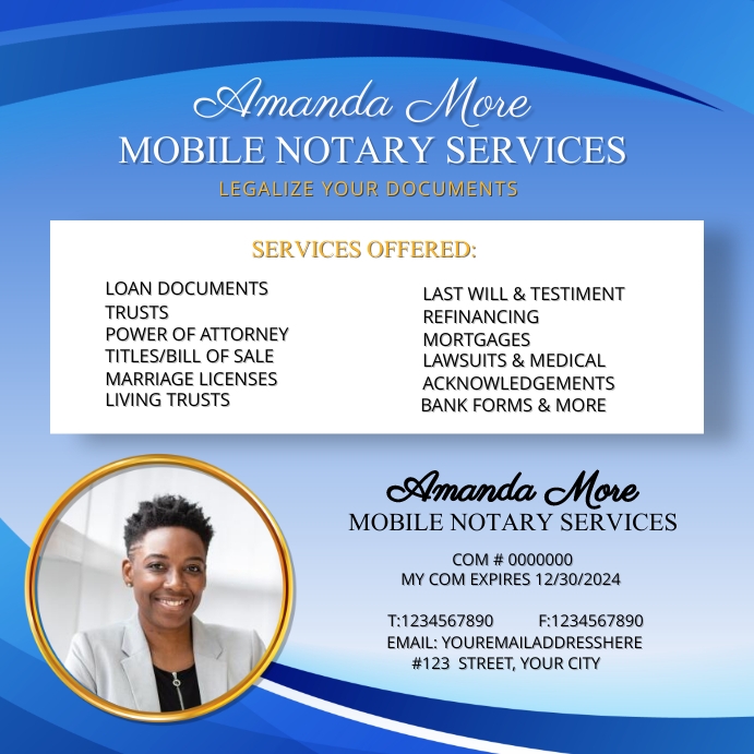 Notary Services Flyer Instagram Post Template | PosterMyWall