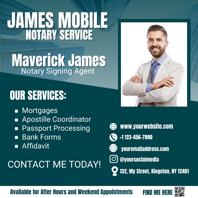 Notary Signing Agent Instagram Flyer Template | PosterMyWall