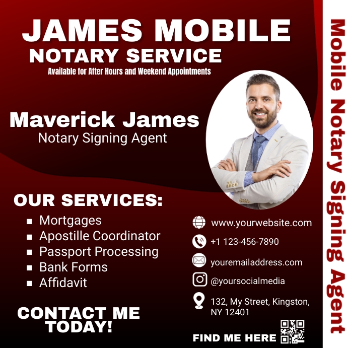 Notary Signing Agent Instagram Flyer Templat | PosterMyWall