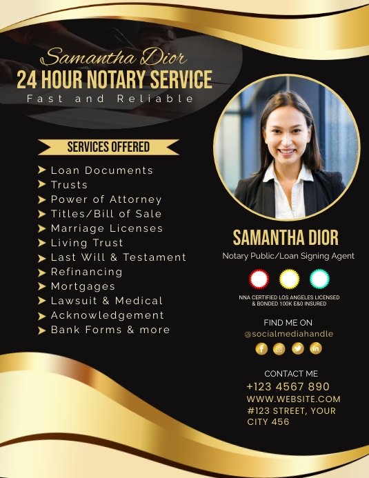 Notary Signing Services Flyer Template | PosterMyWall