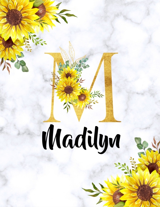 Copy of Notebook monogram m | PosterMyWall