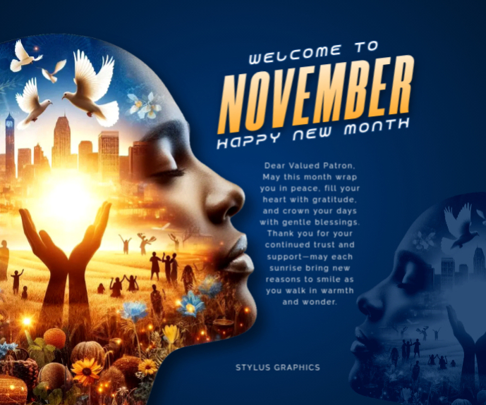 November, welcome to November, November 1, happy new month, new month ...