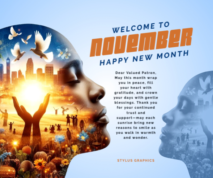 Copy of November, welcome to November, November 1, new month greeting ...